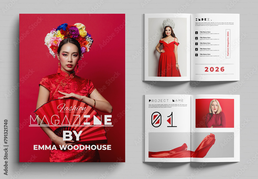Fashion Magazine Design Template Stock Template | Adobe Stock