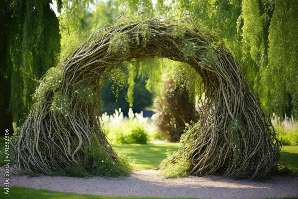 Whispering Willows: Use weeping willow branches to frame the garden ...