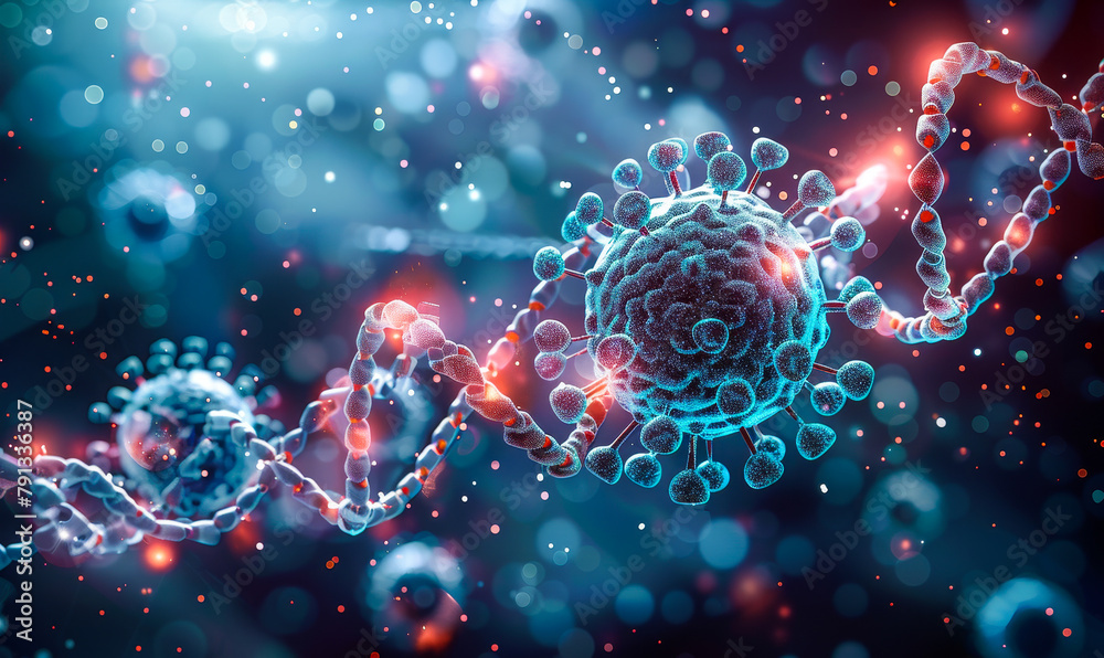 Medical Research DNA Sequencing: Biotech Virology Cure, Pharma Blood ...