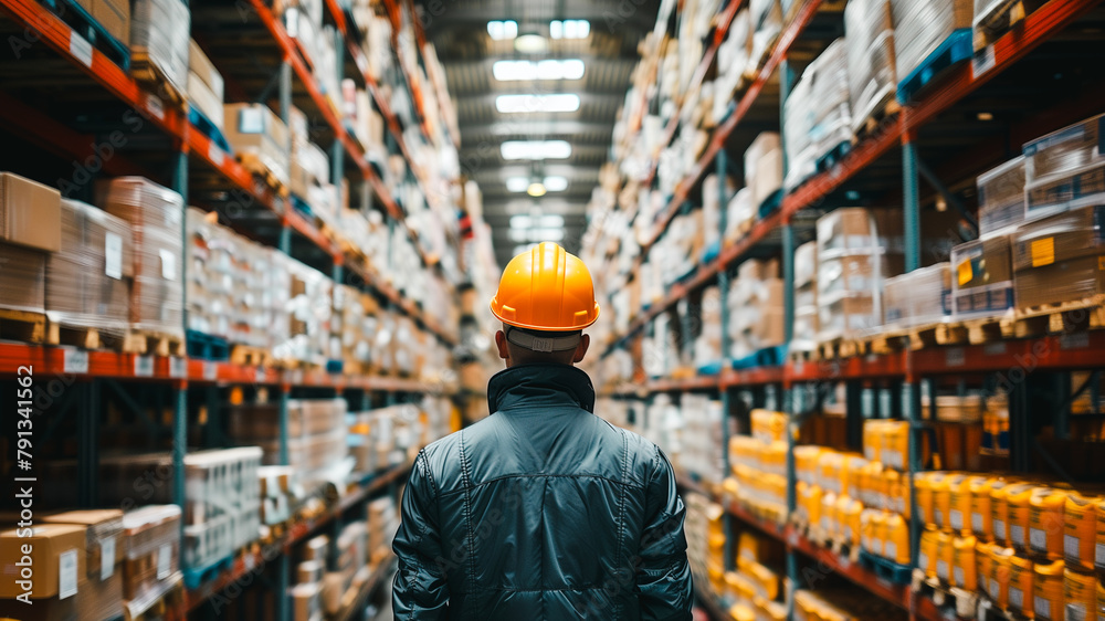 Supply Chain Distribution Center staff member in the Warehouse Stock ...