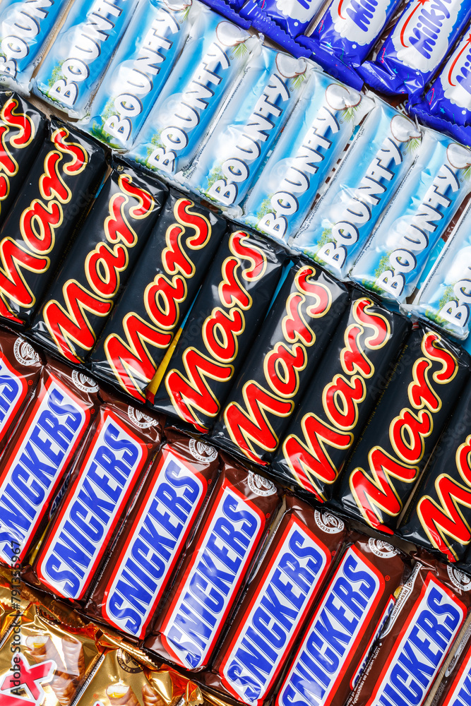 Products of Mars Inc. company like Snickers, Twix, Milky Way and Bounty ...