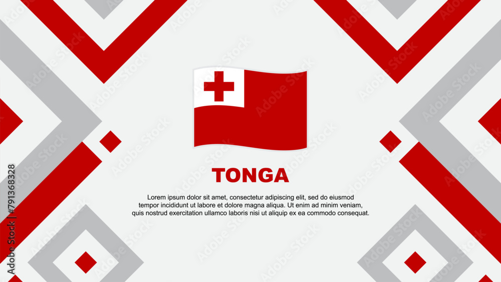 Tonga Flag Abstract Background Design Template. Tonga Independence Day ...