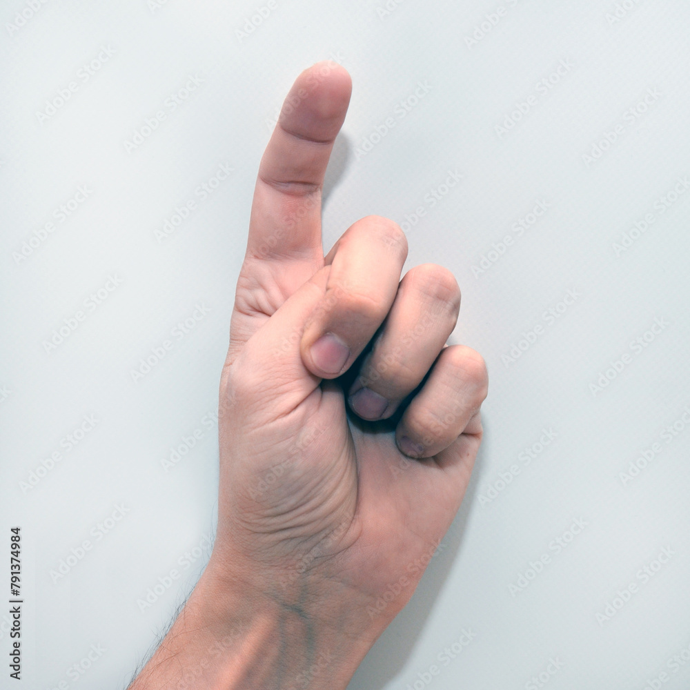 Letter X in American Sign Language (ASL) for deaf people Stock Photo ...