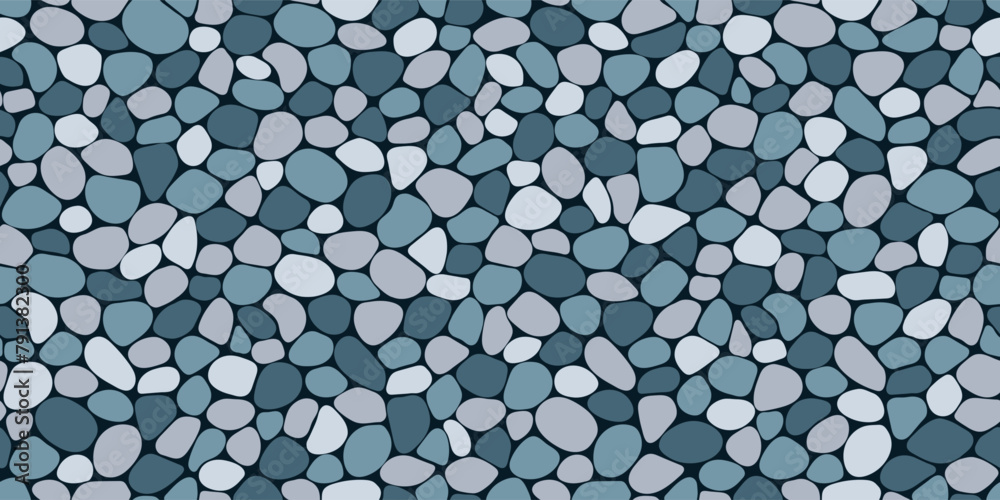 Cute stones template background. Paving seamless pattern vector ...