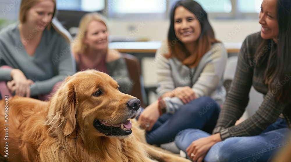 group of coworkers participating in a team-building exercise with ...