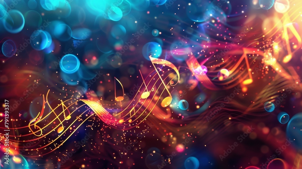 An illustrated depiction of how certain musical tones can stimulate the ...