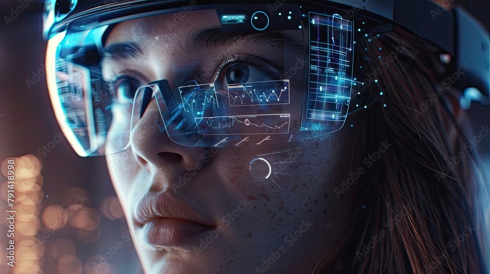 An immersive augmented reality experience, where users don AR glasses ...