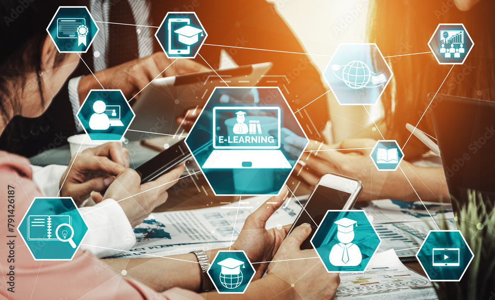 E-learning and Online Education for Student and University Concept ...