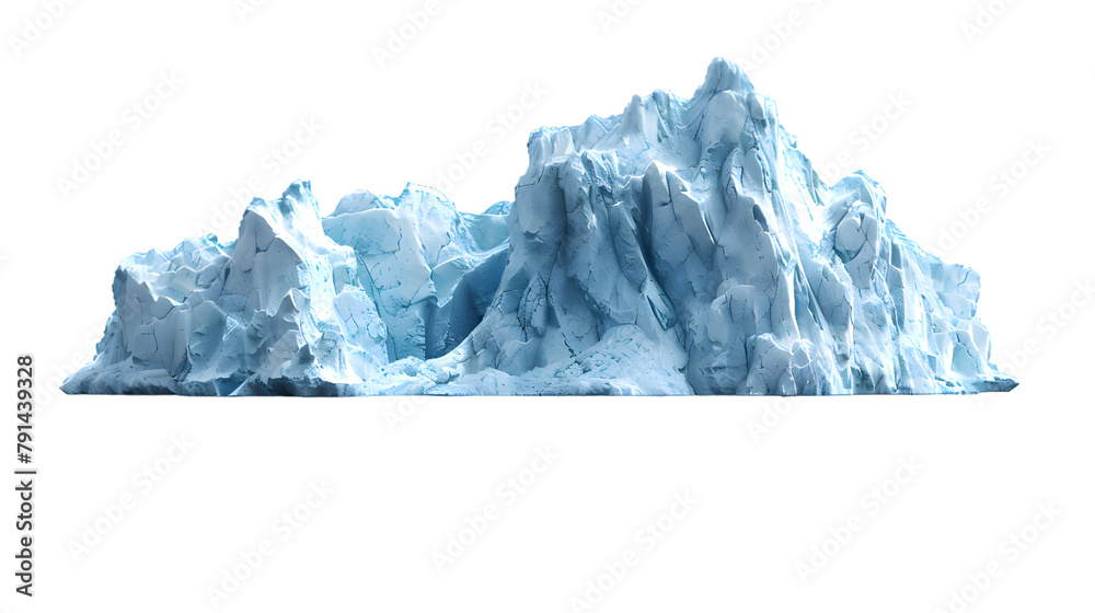 Huge blue iceberg isolated on transparent background Stock Photo ...