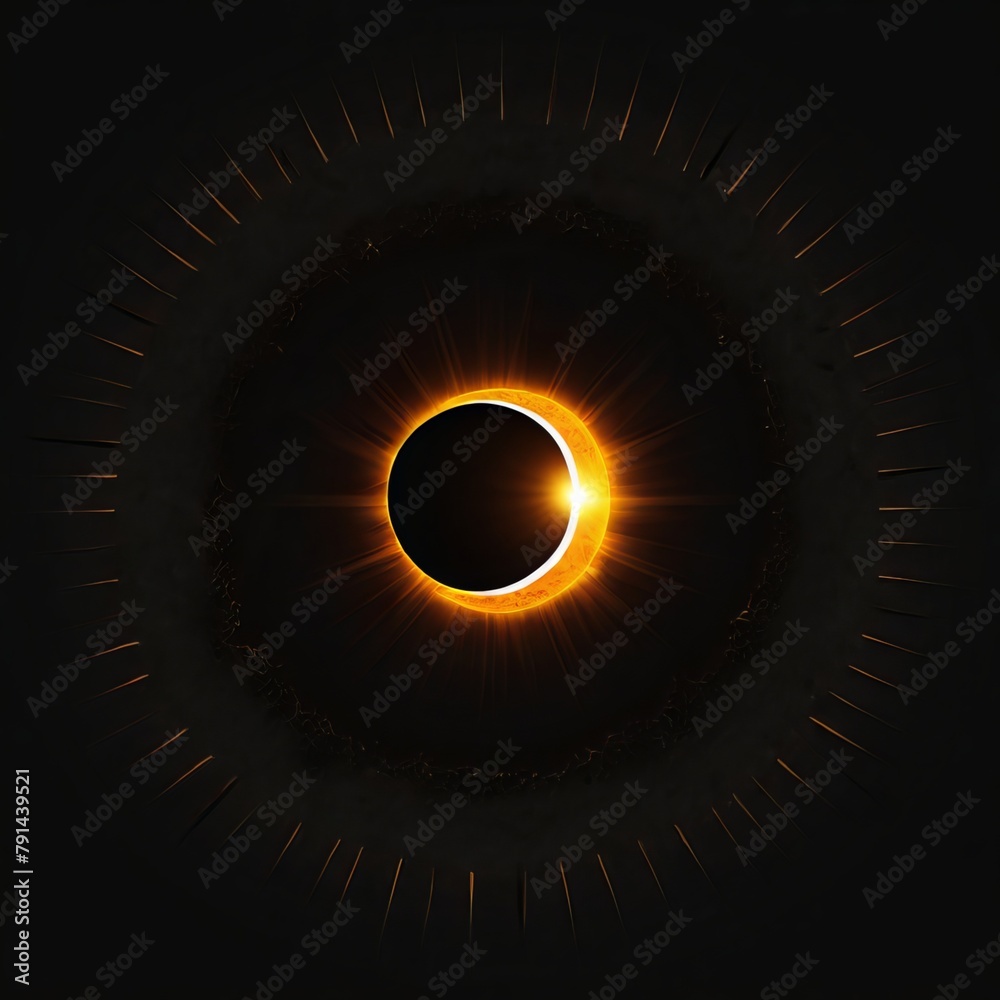 Solar Eclipse. The moon moving in front of the sun. people watching ...