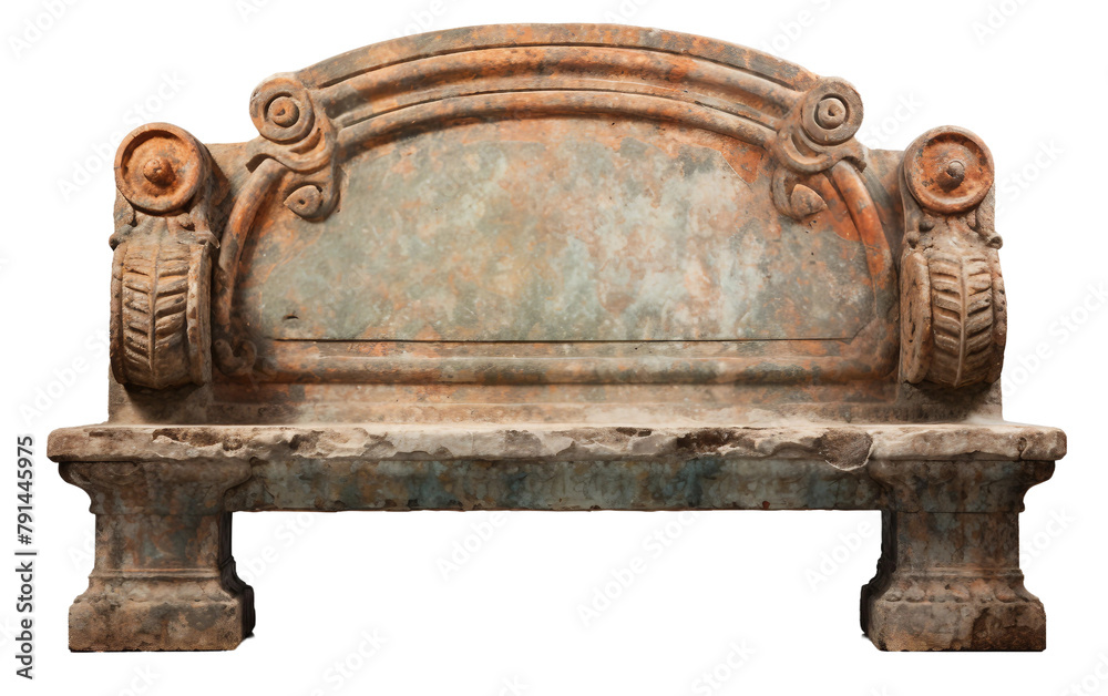 Classical Roman Dining Bench Isolated On Transparent Background PNG ...