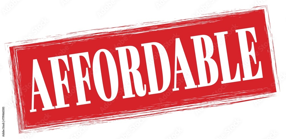 AFFORDABLE text written on red stamp sign. Stock Illustration | Adobe Stock