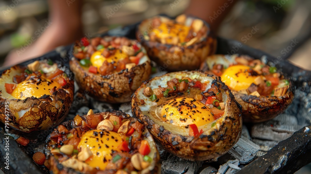 Backpackers indulging in a traditional Filipino balut duck embryo ...