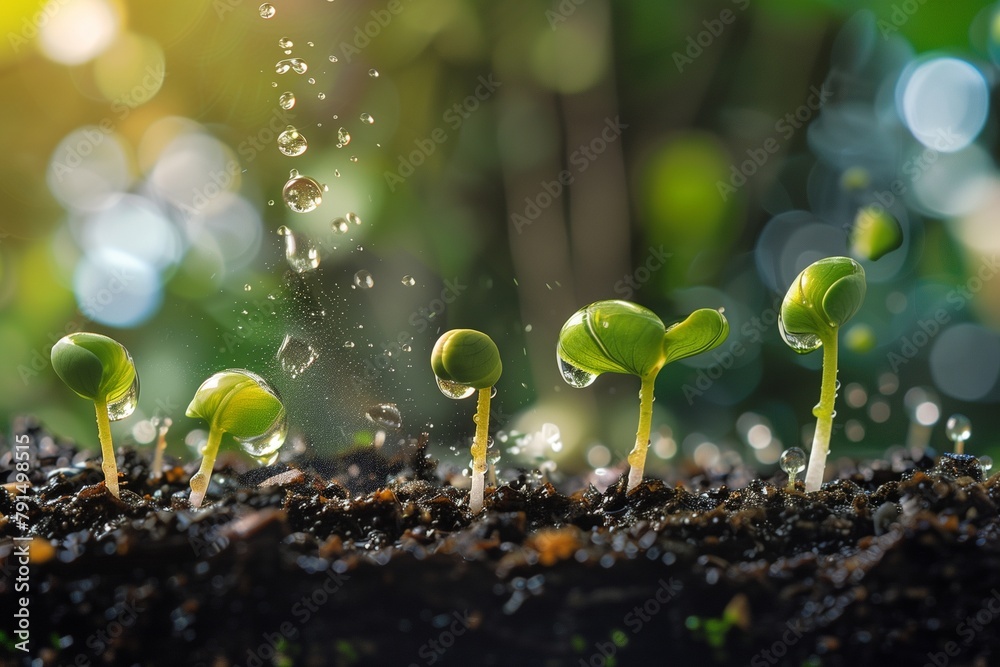 the process of seed imbibition, highlighting how seeds absorb water and ...