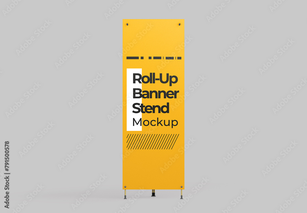 Tall Vertical Roll-Up Banner Mockup Stock Template | Adobe Stock