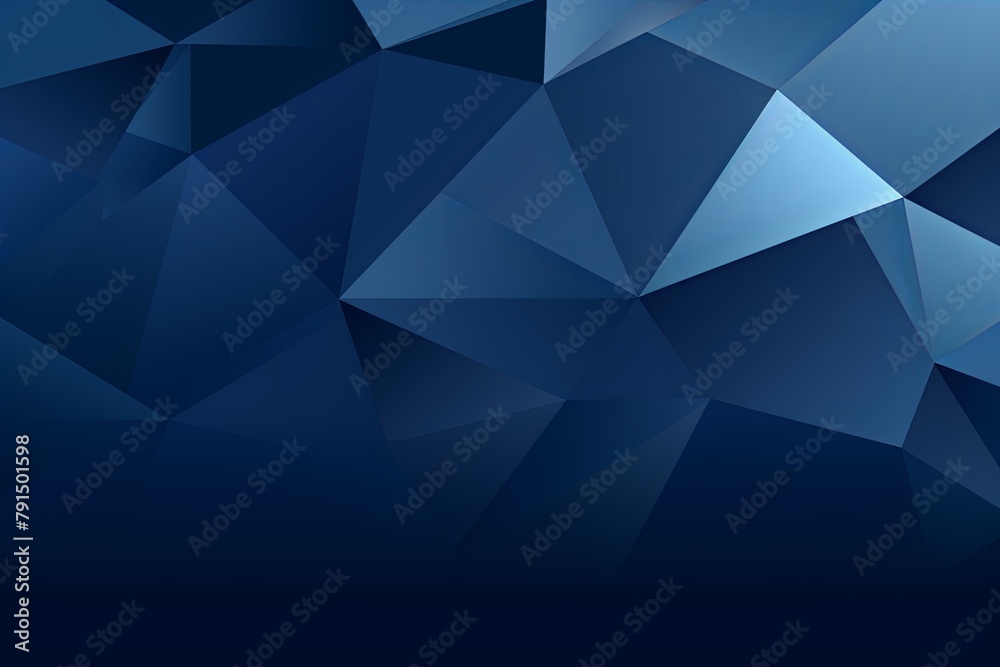 Navy Blue abstract background with low poly design, vector illustration ...