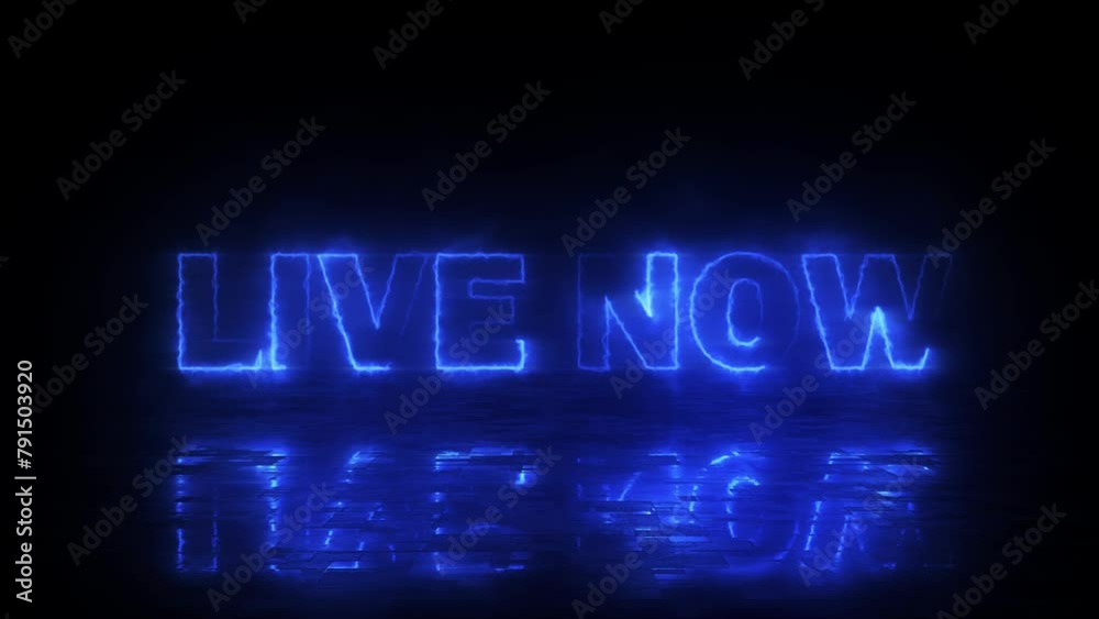 LIVE NOW streaming Neon Text - Overlay Screen Sign, Loop Animation ...