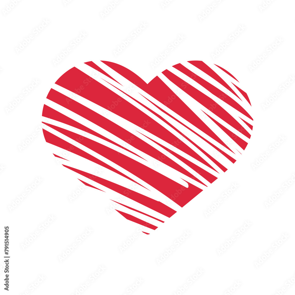 Collection of Love Heart Symbol Icons. Love Illustration Set with Solid ...