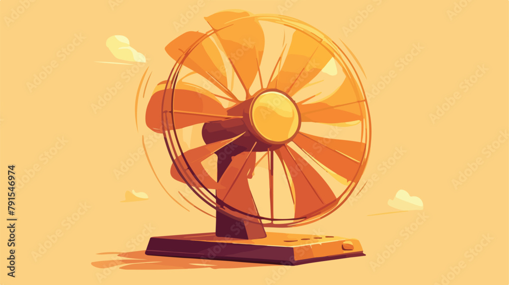 Fan icon vector 2d flat cartoon vactor illustration Stock Vector ...