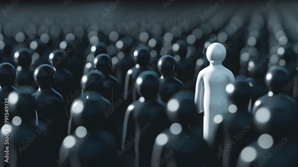 White Figure Leading Black Formation A Vision of Contrast Influence and ...