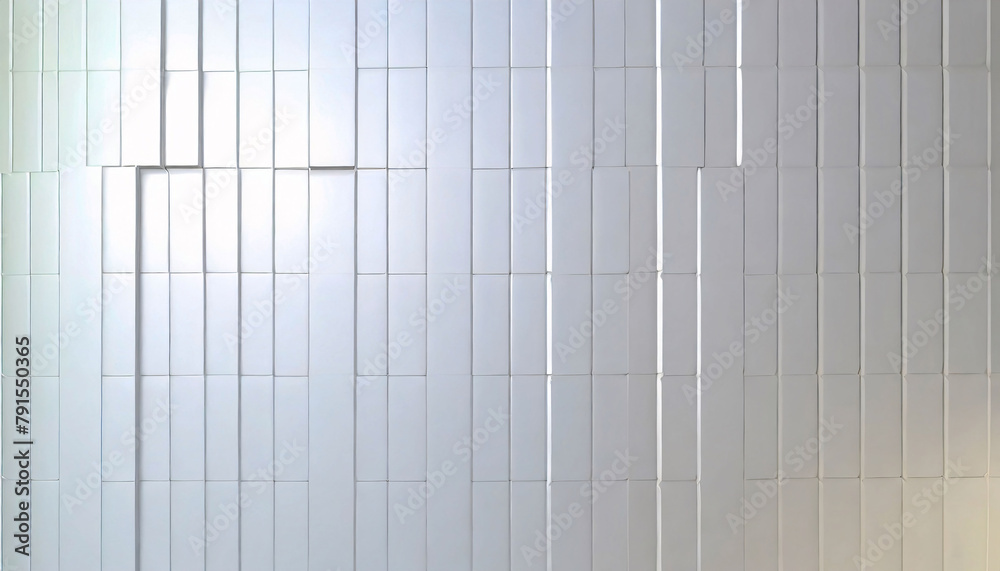 Fluted Stylish silver dimensional panels 3D matte ceramic tile ...