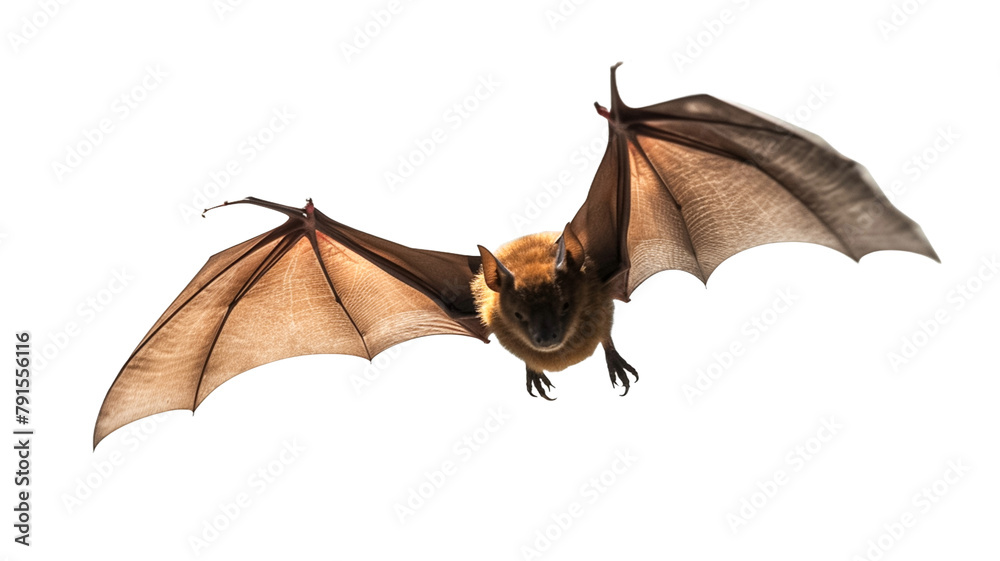 vAnimal little brown bat flying isolated on transparent background ...