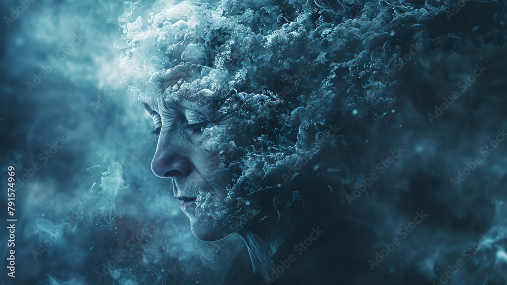 Memory Fade: Digital Illustration of Alzheimer's Disease and Mental ...