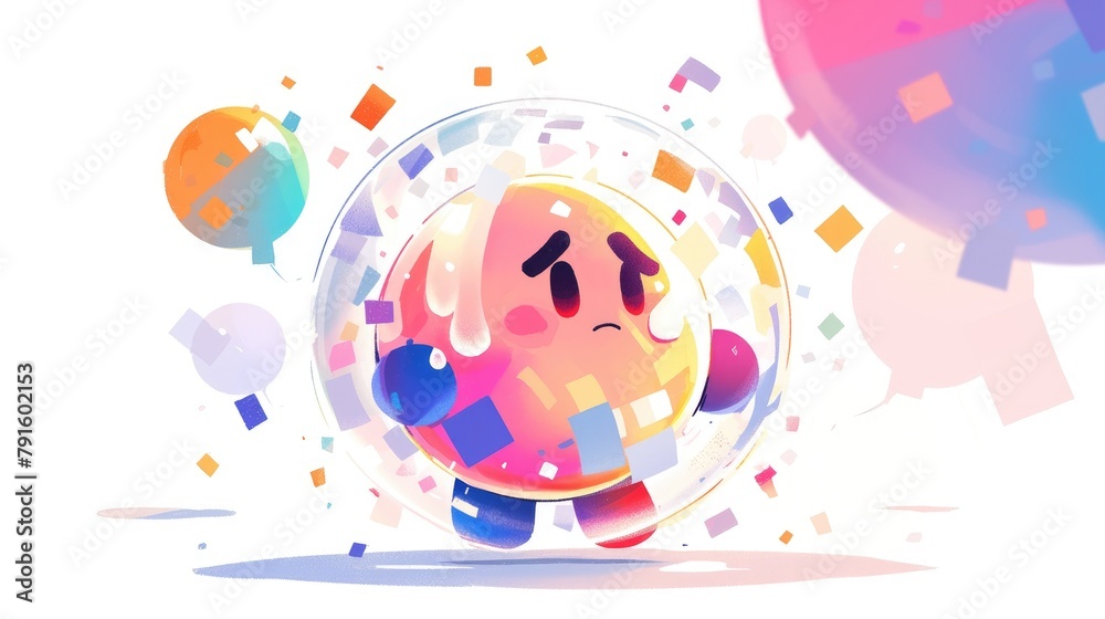 A cartoon rendering of a sad character emoticon expressing a ...