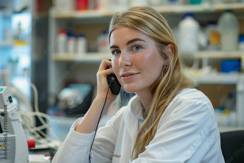 medicine, technology and healthcare concept - female doctor or nurse ...