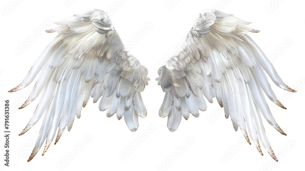 angel wings on transparent background for symbolic and spiritual Stock ...