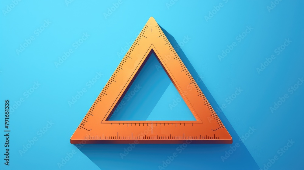 2d icon of a Triangle Ruler tool isolated and designed in a modern ...