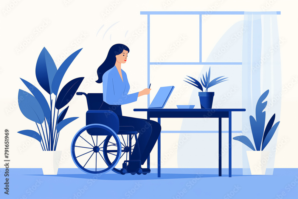 Business graphic vector modern style illustration of a business person ...