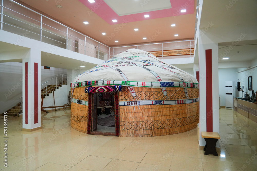 Yurt displayed in the main exhibition hall of the Regional History and ...
