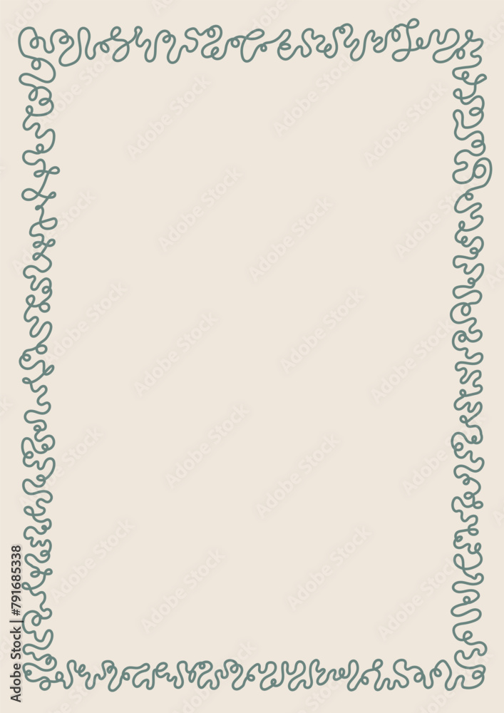 Decorative frame. Place for text. Template for photo, portrait, diploma ...