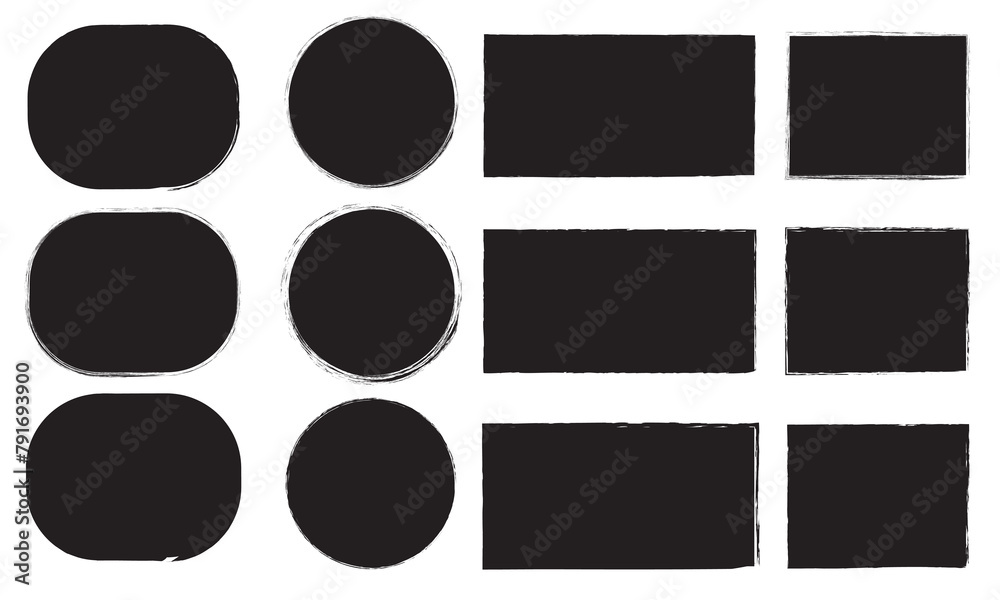 Chalk texture stain set. Hand drawn chalk background doodle effect ...