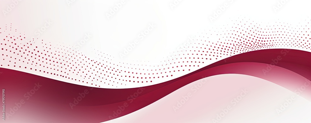 Maroon and white vector halftone background with dots in wave shape ...