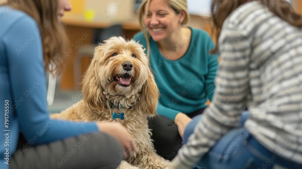 group of coworkers participating in a team-building exercise with ...