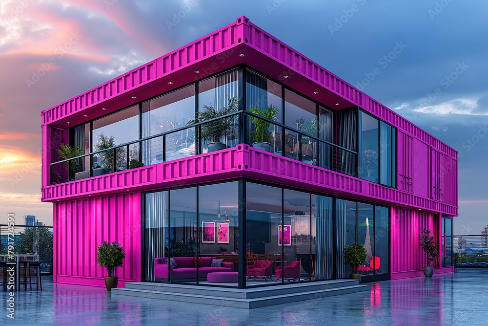 container sustainability and recycle , container box remake as office ...