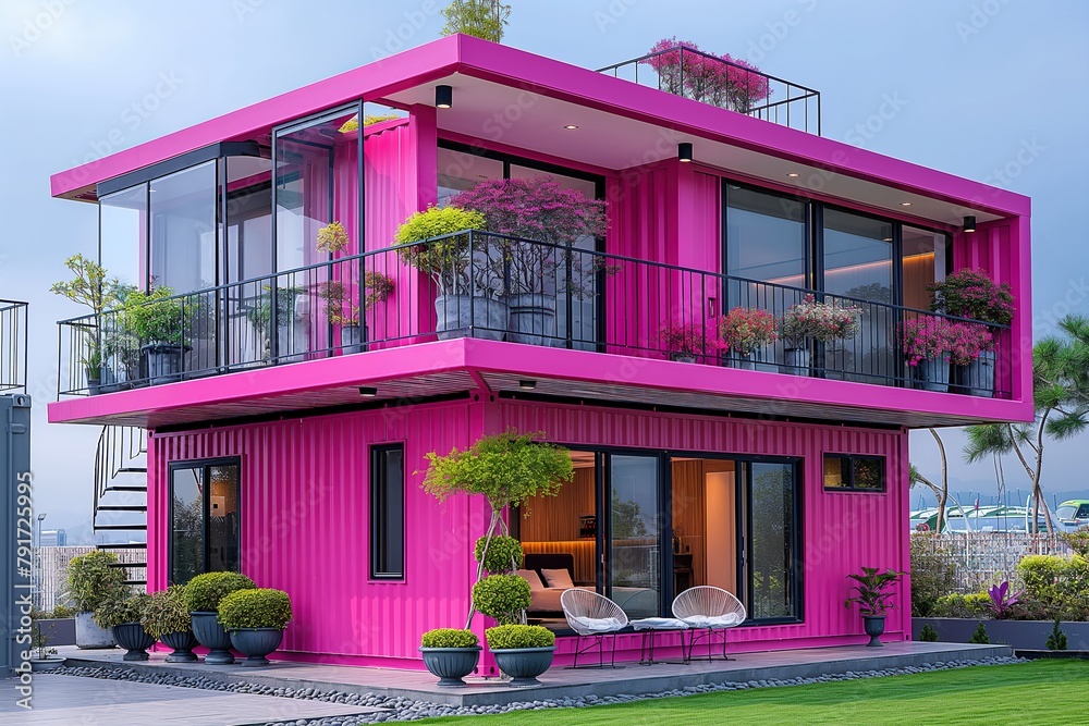 container sustainability and recycle , container box remake as office ...