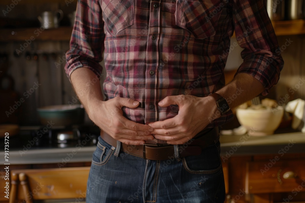 The man's stomach pain emerged as a disruptive force, compelling him to ...