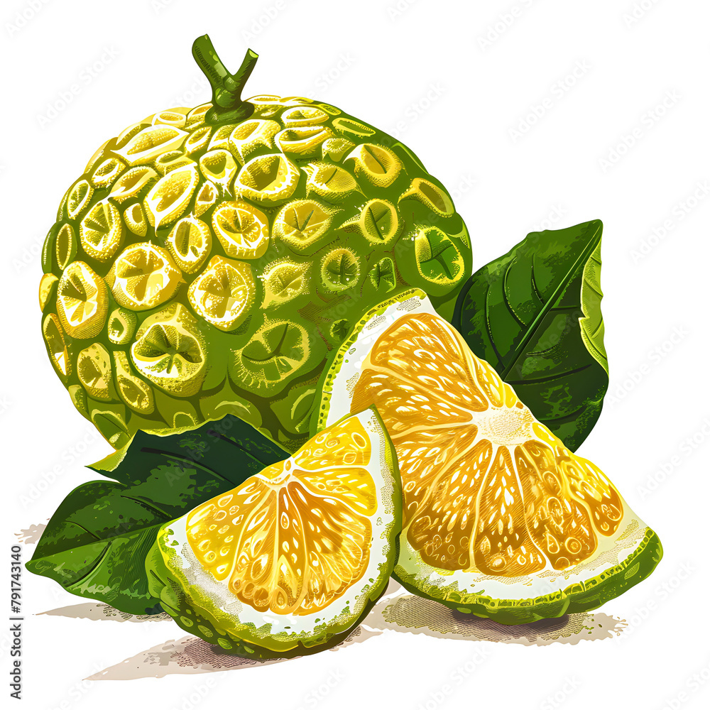 Clipart illustration a ugli fruit on white background. Suitable for ...