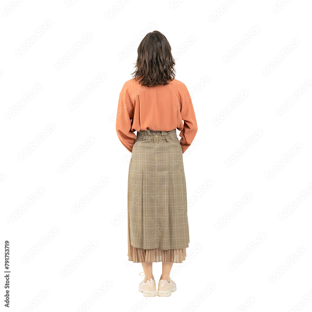 Full body photo of a back view of woman. Full body photo PNG with ...