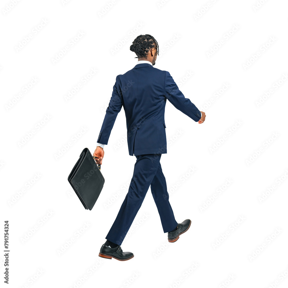 Full body photo of a black male business person walking. Full body ...