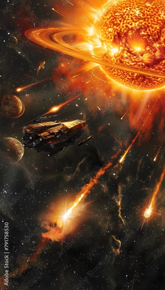 Interstellar spacecraft piloted by the sun traverses cosmic landscape ...