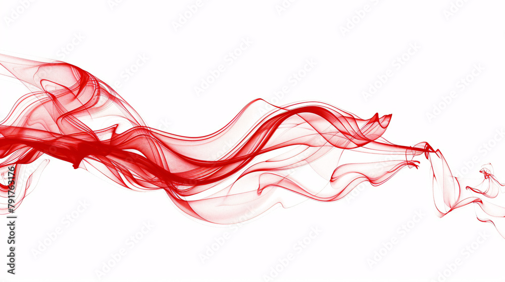 delicate trails of red smoke, dancing and intertwining against a stark ...