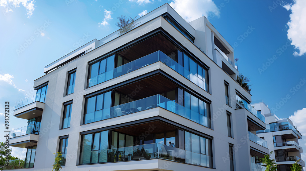 Modern apartment building facade, new apartment buildings exterior ...