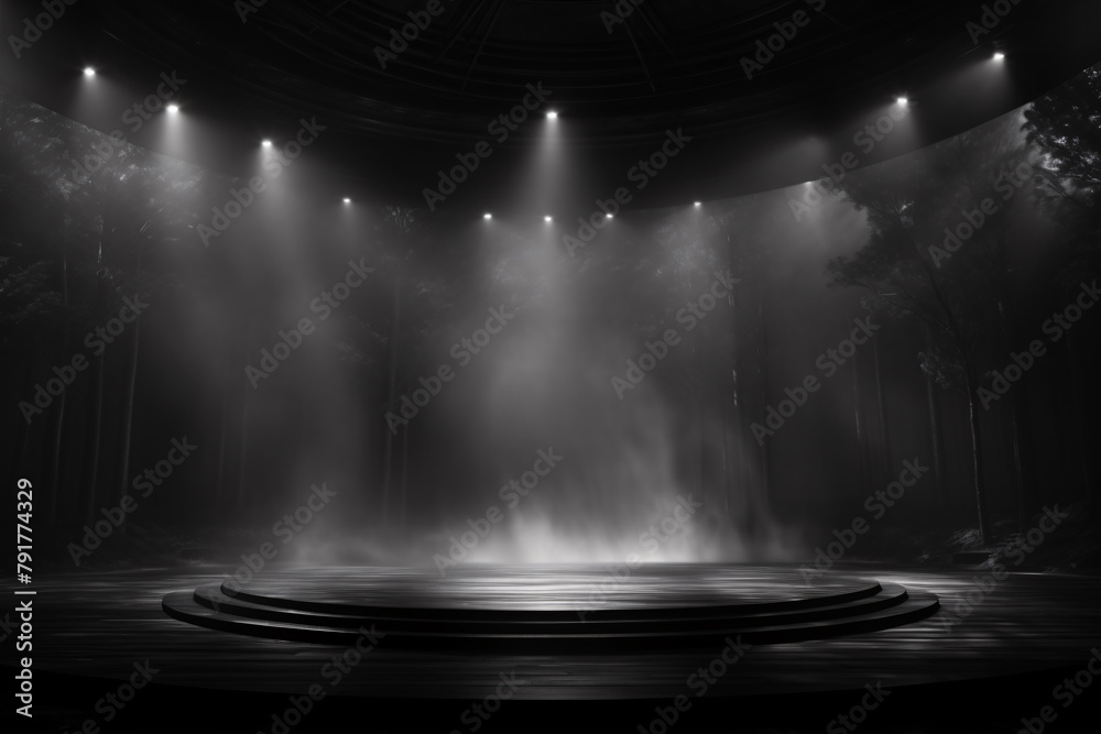 Artistic performances stage light background with spotlight illuminated ...