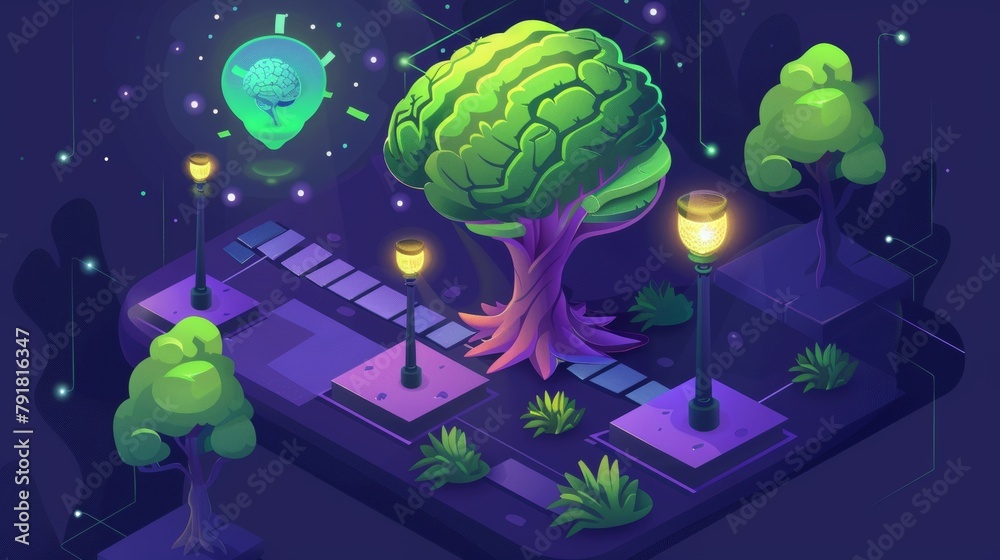 This article will explain what a mind map isometric landing page is ...