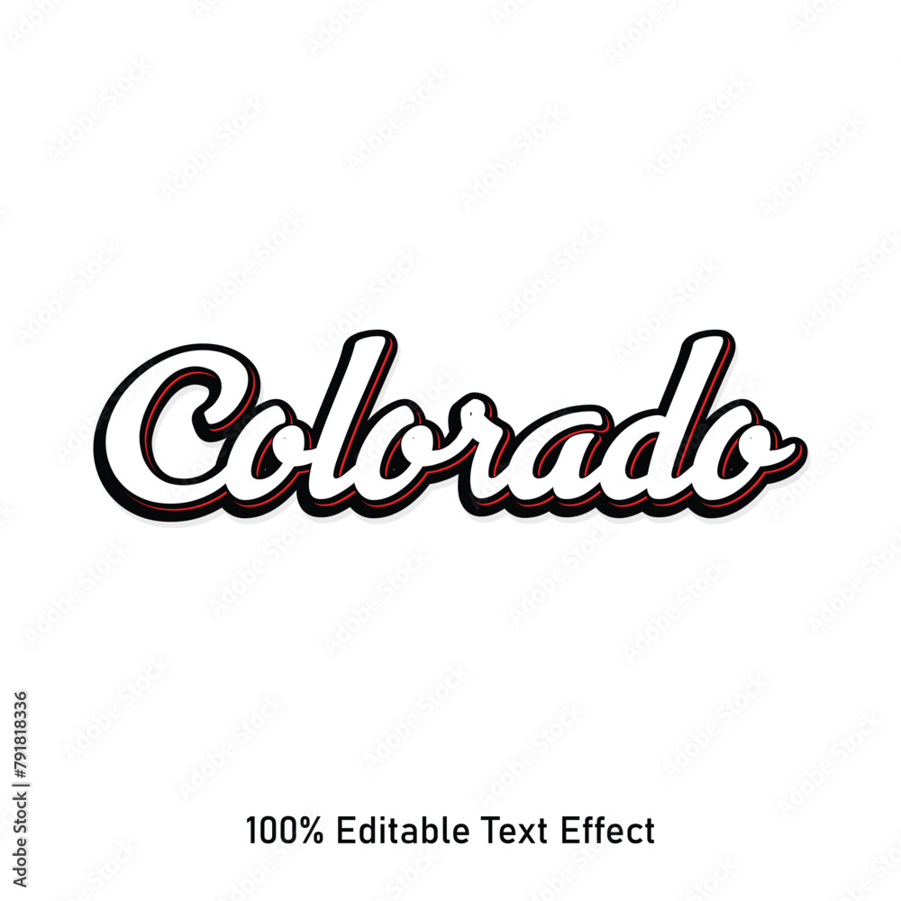 Colorado text effect vector. Editable college t-shirt design printable ...
