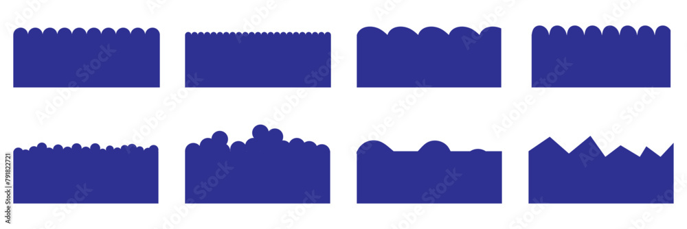 Border shape for website design. Vector banner header and separator ...